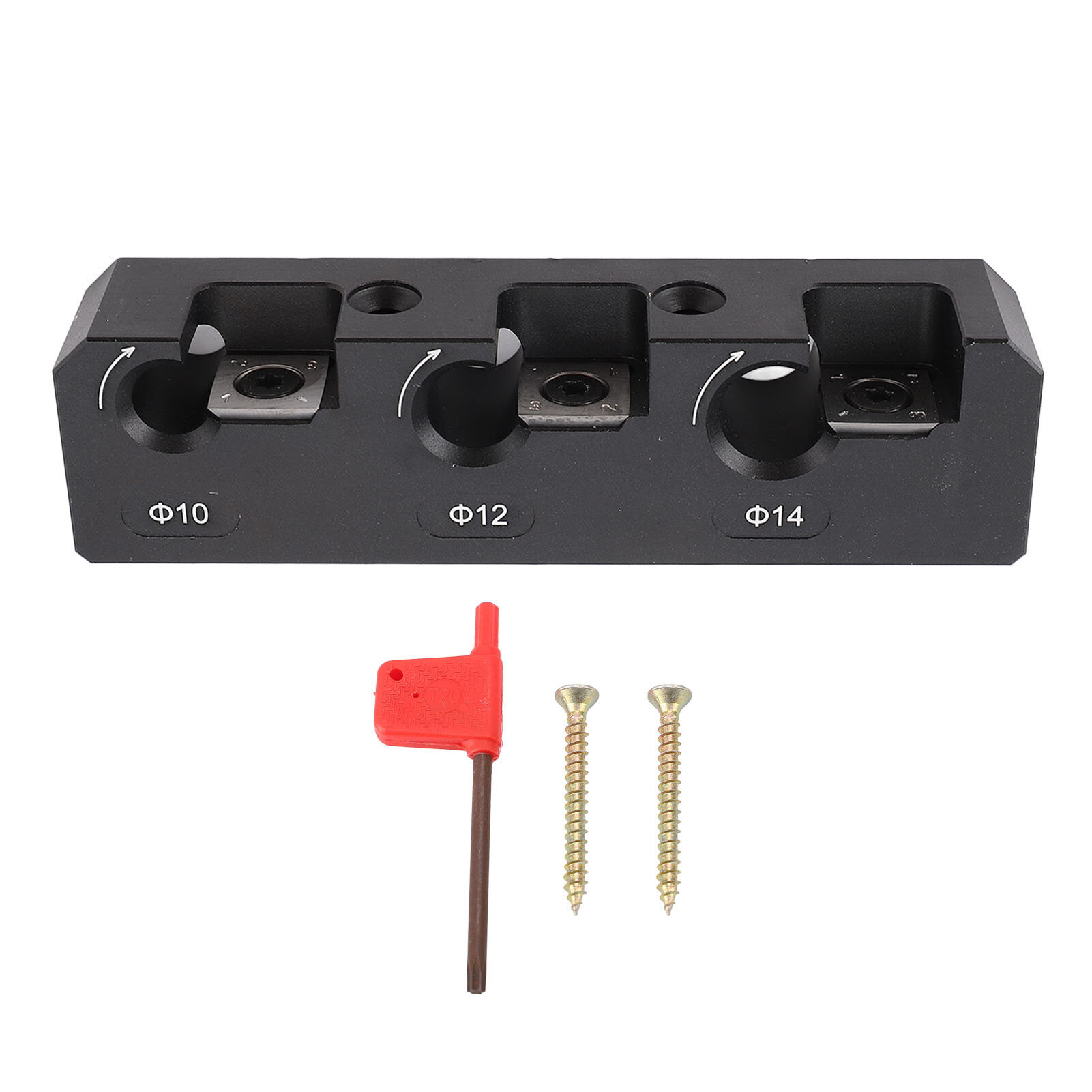 Набор приспособлений для изготовления дюбелей из алюминиевого сплава (10, 12, 14 мм) для деревообработки.