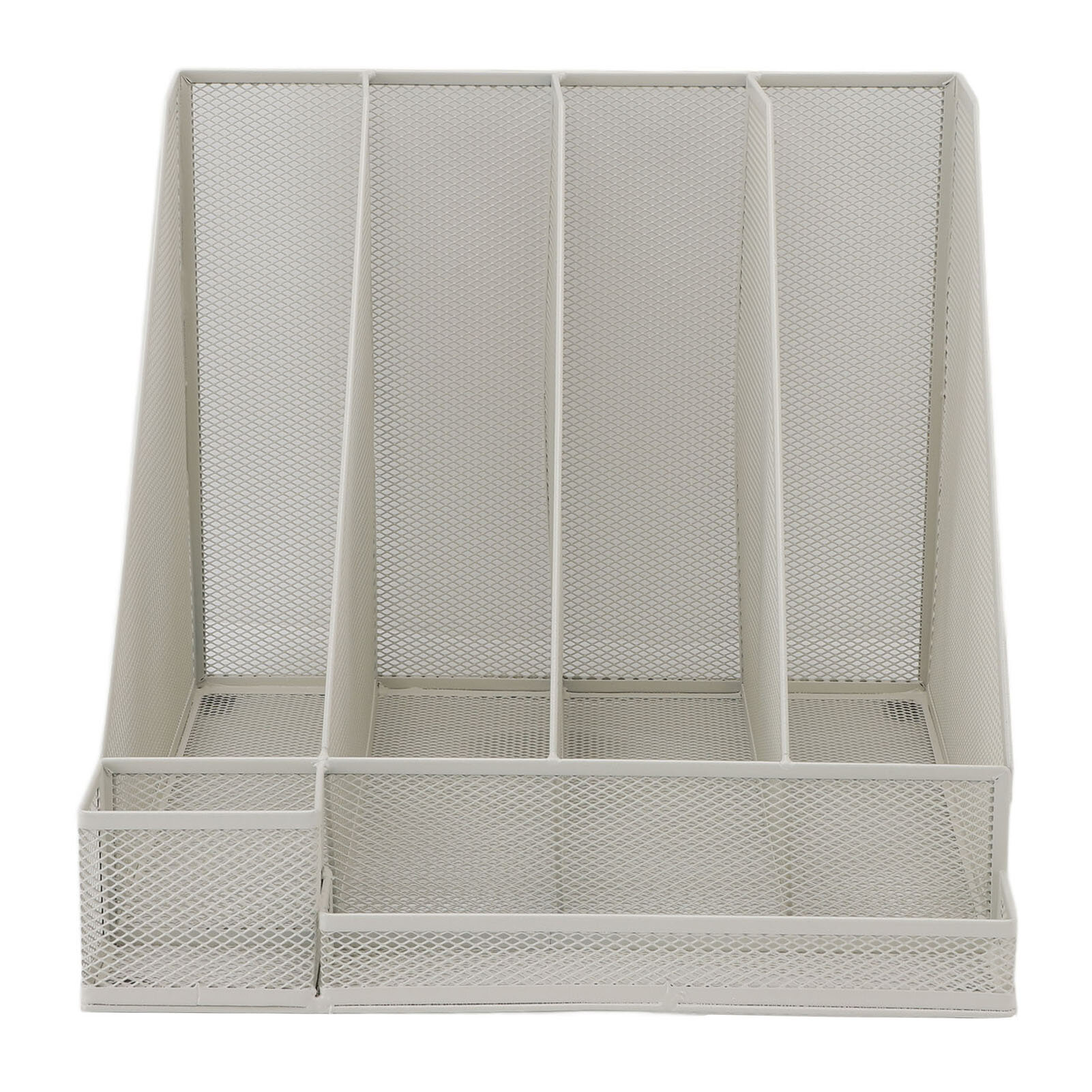 Настольный органайзер для файлов, белая многослойная вертикальная папка из железной сетки для учебы и работы в офисе.