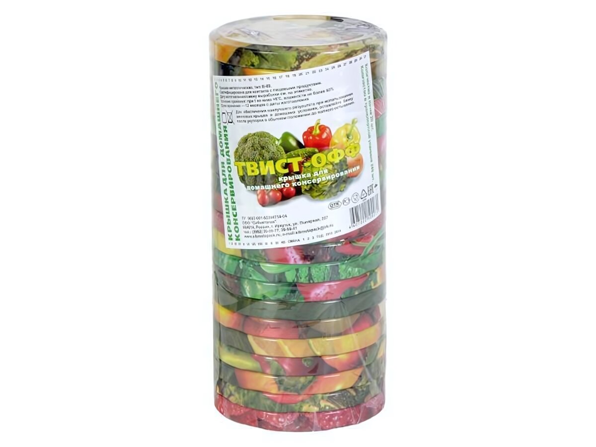 Крышки для консервирования 'твист-офф'/20 шт/винтовые/d89/ассорти