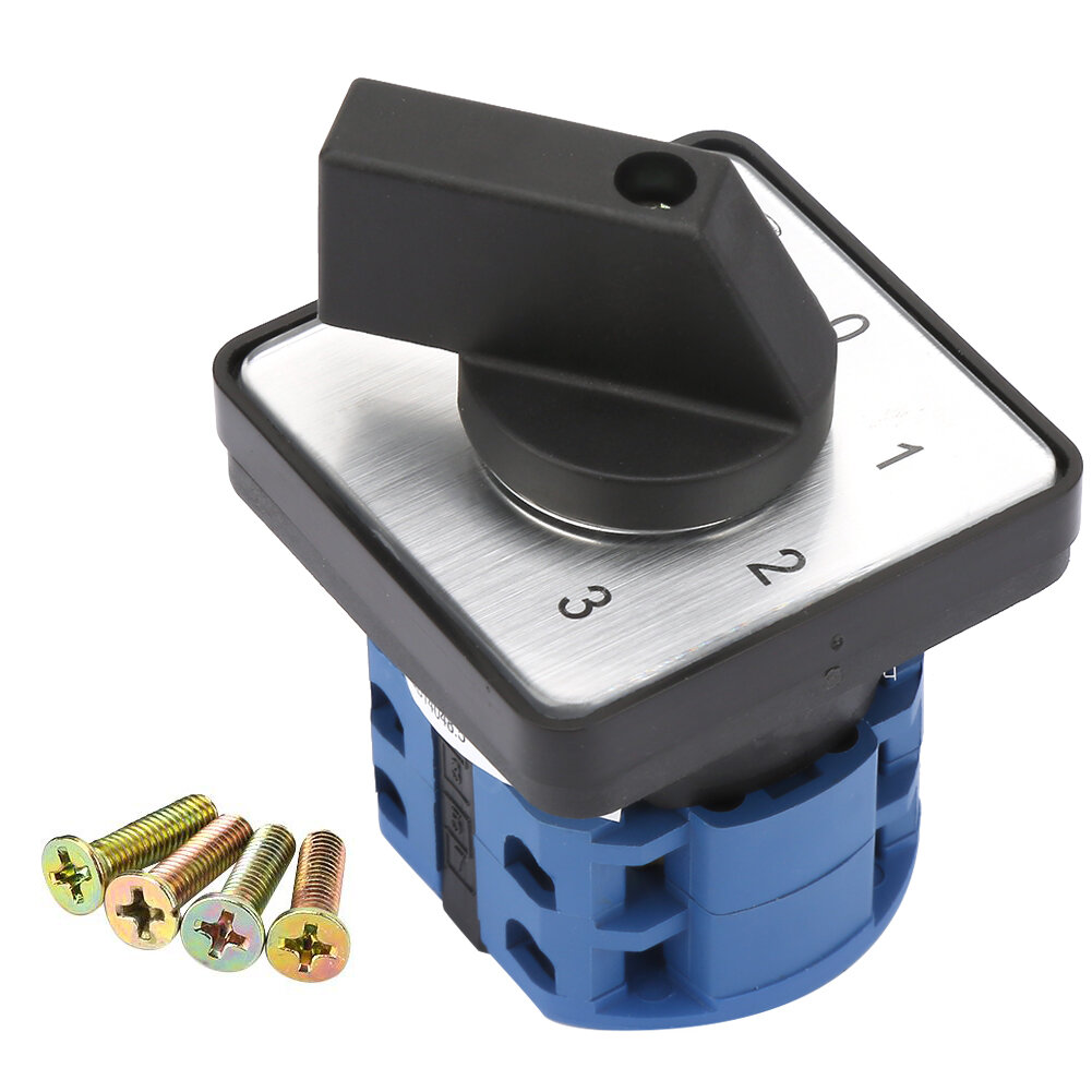 Универсальный 2-полюсный компактный простой в использовании поворотный кулачковый переключатель с 4 положениями для электропитания