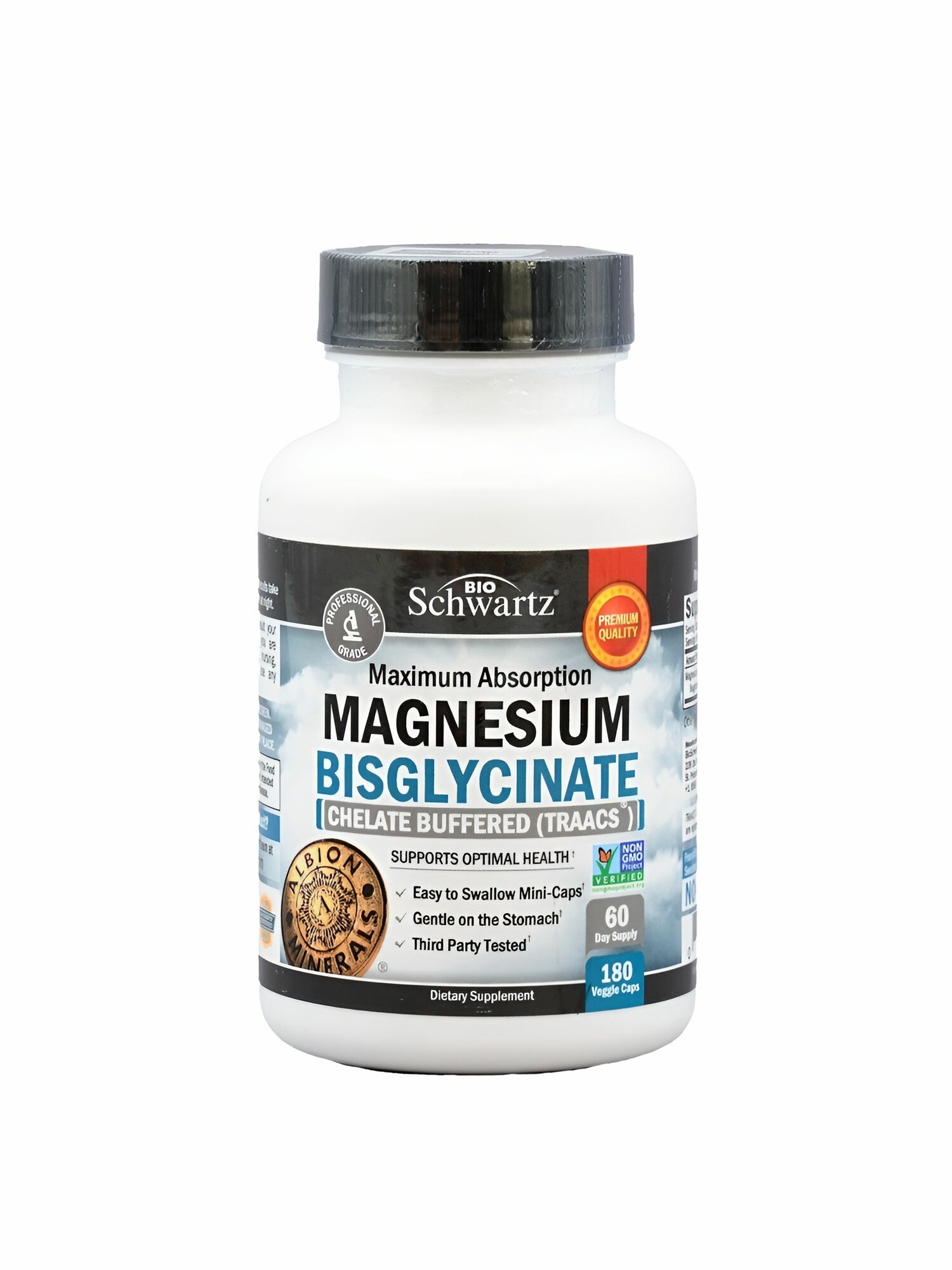 BioSchwartz, Магний Бисглицинат, 180 желатиновых капсул 72мг, США