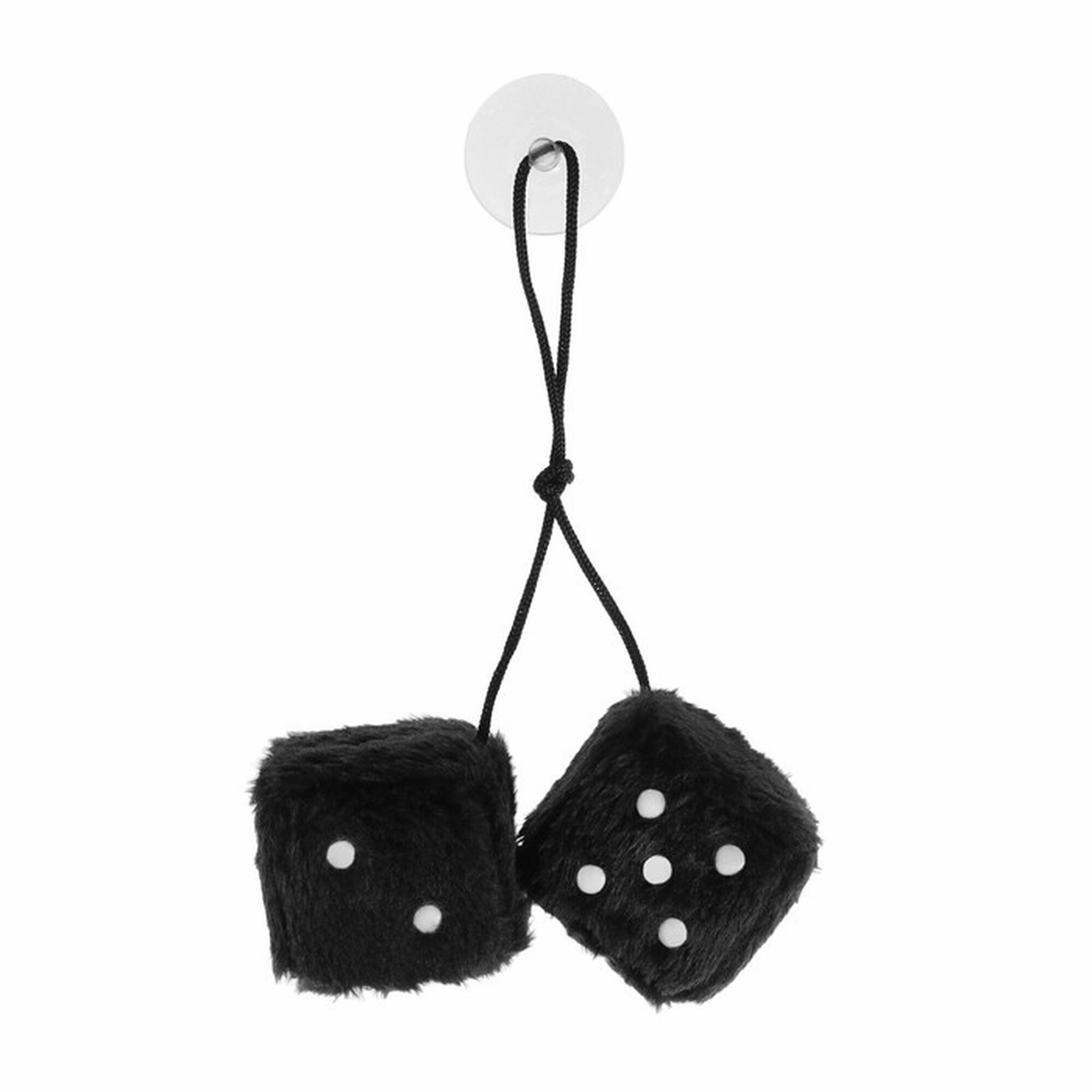 Украшение на зеркало Сима-ленд "Пушистые кубики", 6×6 см, черный