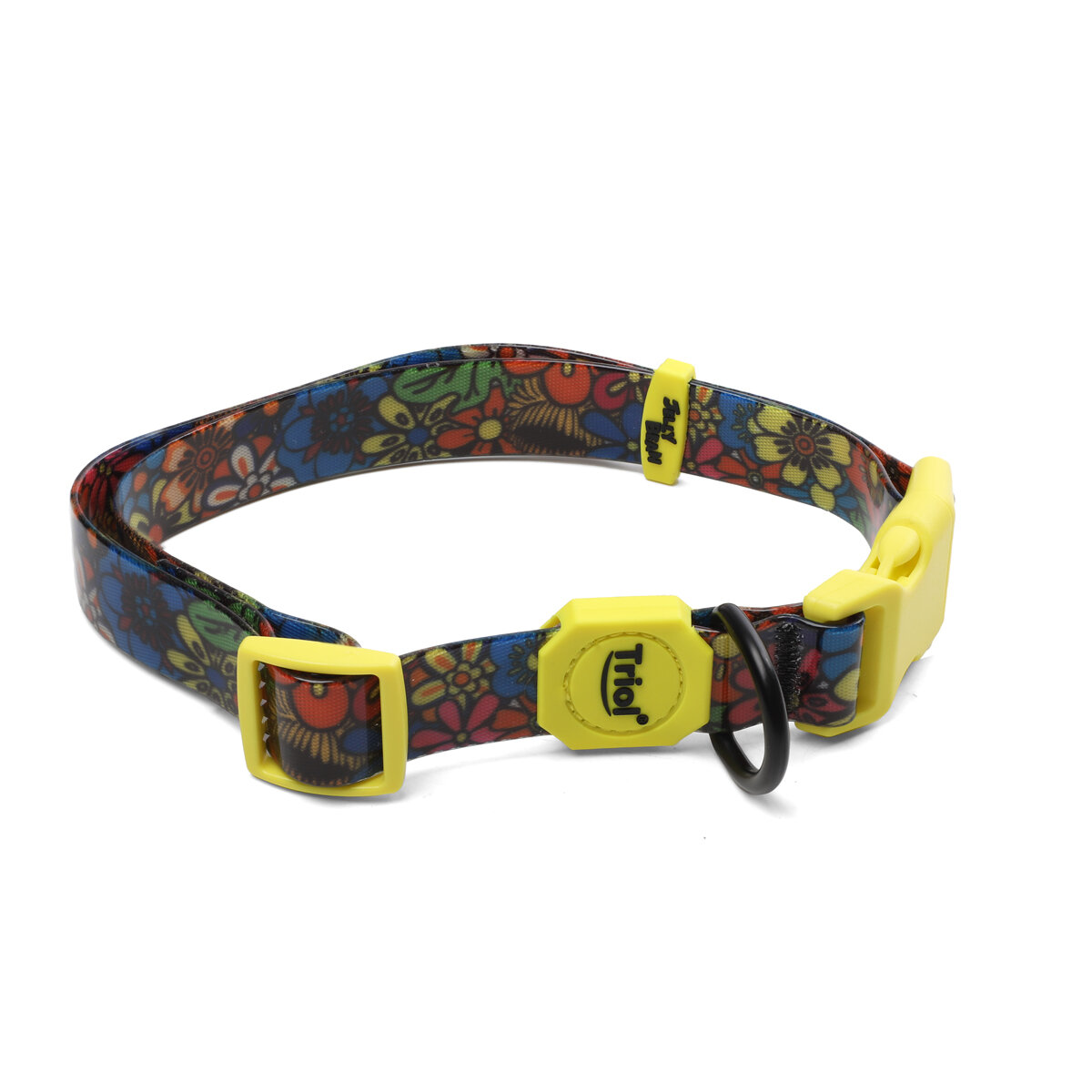 Ошейник для собак и кошек из биотана "Цветы" M, разноцветный, 2*34-49см, Triol