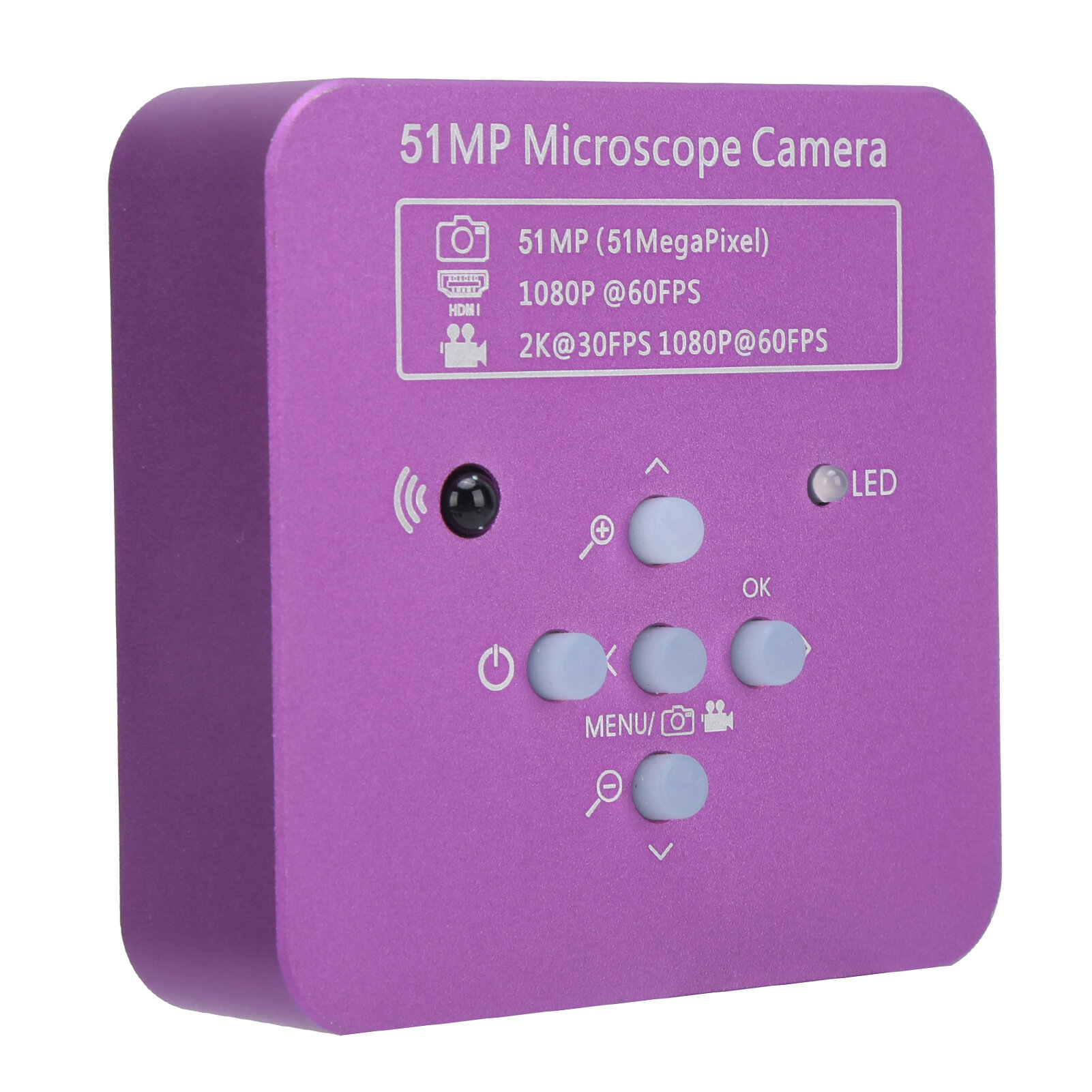 USB-видеокамера с разрешением FHD, 51 МП, HD-мультимедийный интерфейс, камера для микроскопа с дистанционным управлением, вилка переменного тока 100‑240VEU