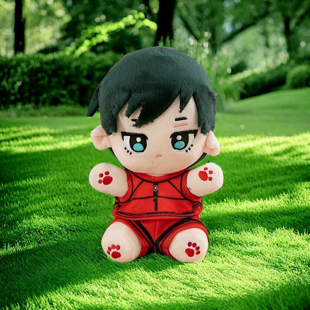 22cm милые мягкие игрушки аниме Синяя тюрьма: Блю Лок Рин Итоси ; BLUE LOCK Rin Itoshi мягкая игрушка маленькая