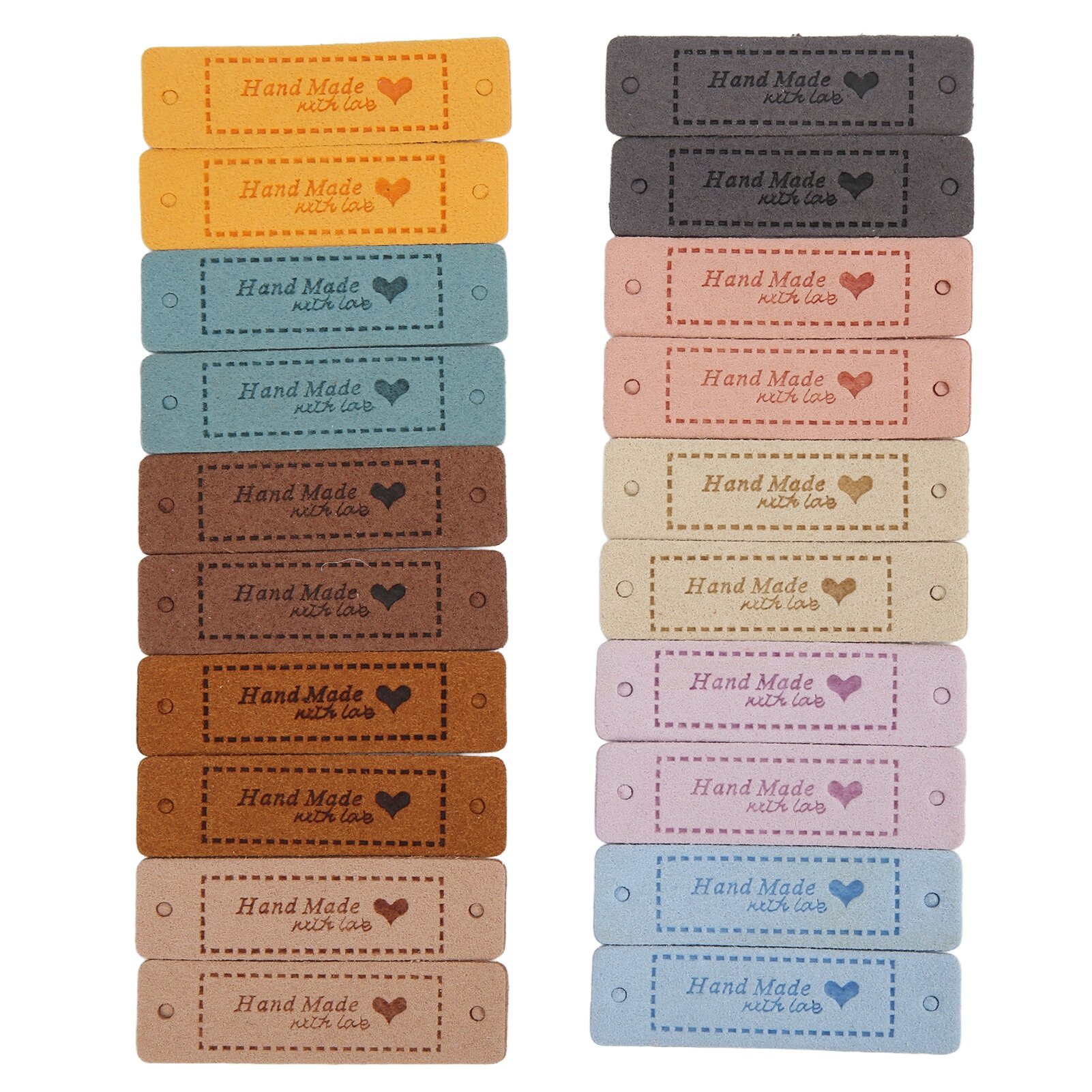 20 шт. этикеток ручной работы из полиуретанового материала, экологически чистые, прочные, мягкие, для шитья сумок и кошельков своими руками.