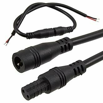 Разъем герметичный 2P F/M 22AWGx2 L150mm BLACK IP65