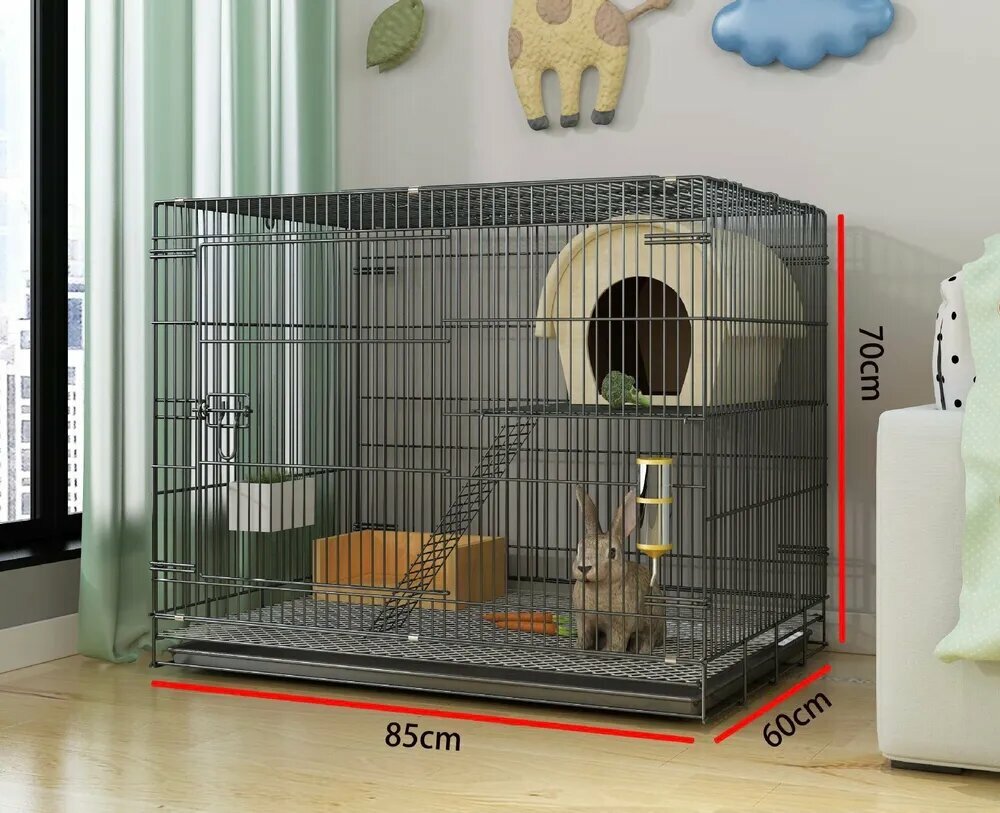 Клетка для кроликов B77K, с поддоном для навоза, выдвижным, однослойная/двухслойная