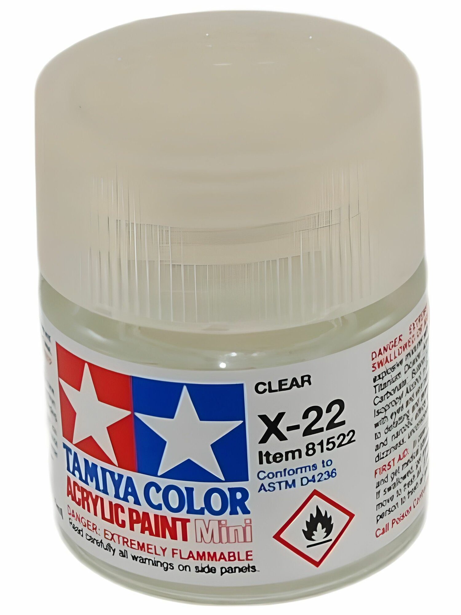 X-22 Clear (Прозрачный лак) акриловая краска, 10 мл.