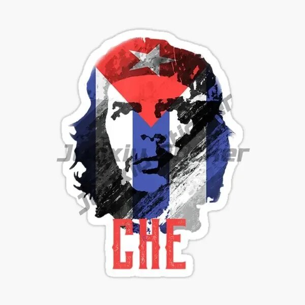 Наклейка-флаг кубинской Кастро Че Гевара, Виниловая наклейка на мотоцикл, окно, ноутбук, стекло, грузовик, шлем, велосипед, фургон, ПВХ