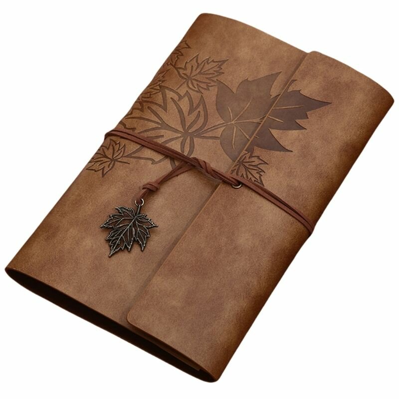 Блокнот-справочник в стиле ретро формата А5 из крафт-бумаги с пустой внутренней страницей -светло-коричневый