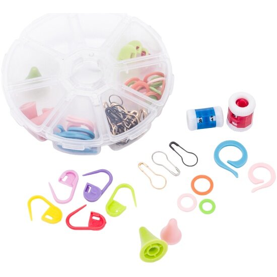 Набор аксессуаров Hobby&pro для вязания в футляре, 89 шт, 106