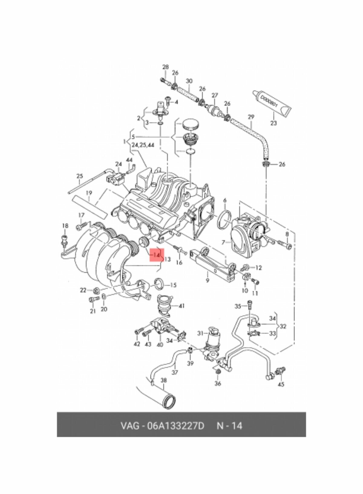 Прокл. audi/Vw(Vag 06A133227D)