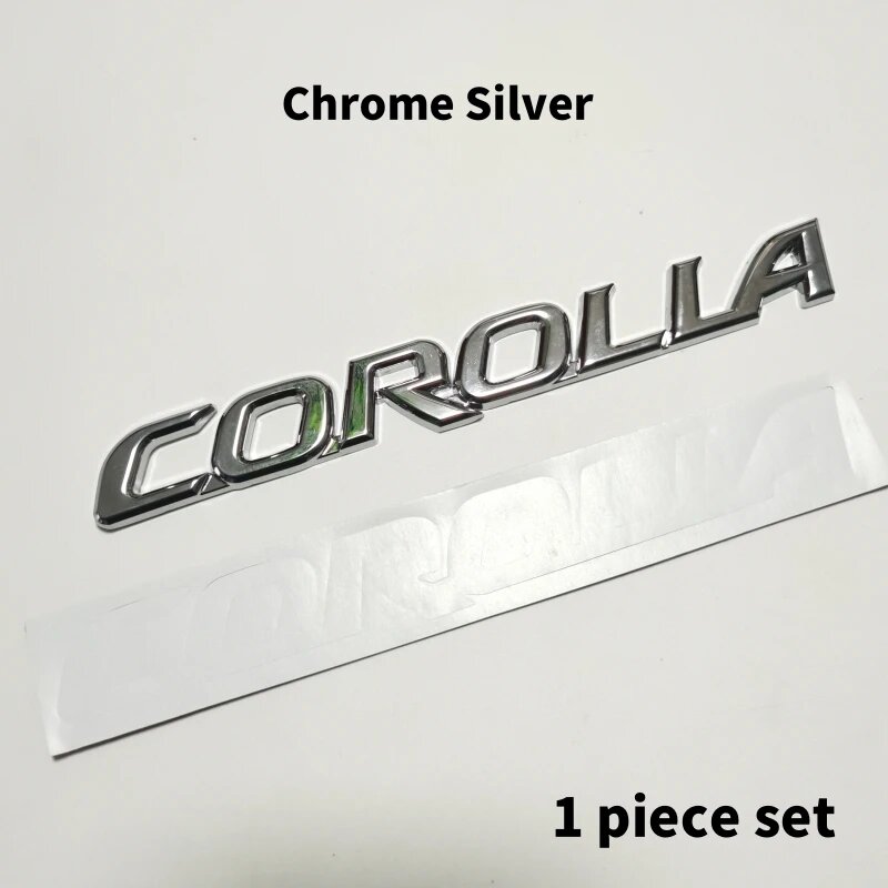 3D металлический эмблем Toyota Corolla, значок для Toyota Corolla Cross, задний Chrome Silver