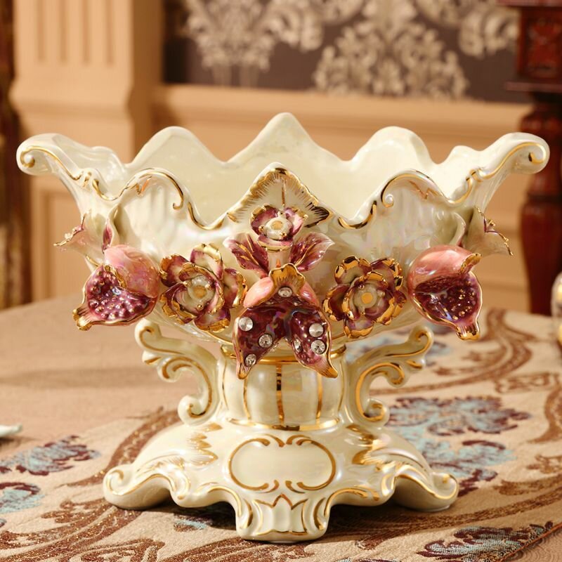 Набор для сервировки Plato "Королева драгоценностей", керамика, позолота, гранат, 3в1