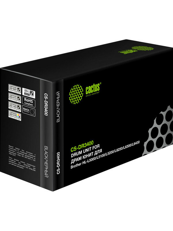 Блок фотобарабана CACTUS DR-3400 чёрный (CS-DR3400), официальная гарантия