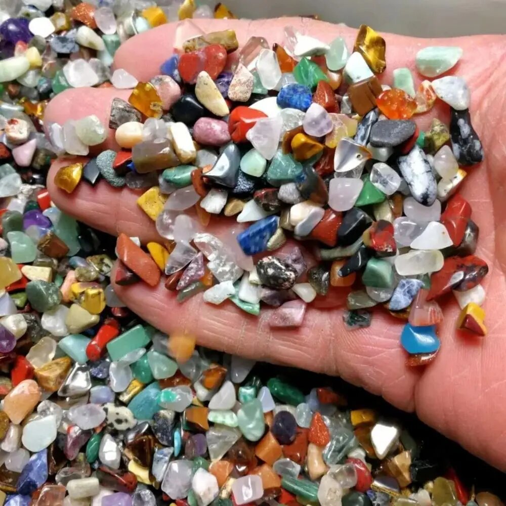 Натуральный оптовый смешанный цвет гравийный камень неправильной формы, исцеляющий Рейки, кварцевый кристалл, гравий, камень для украшения дома