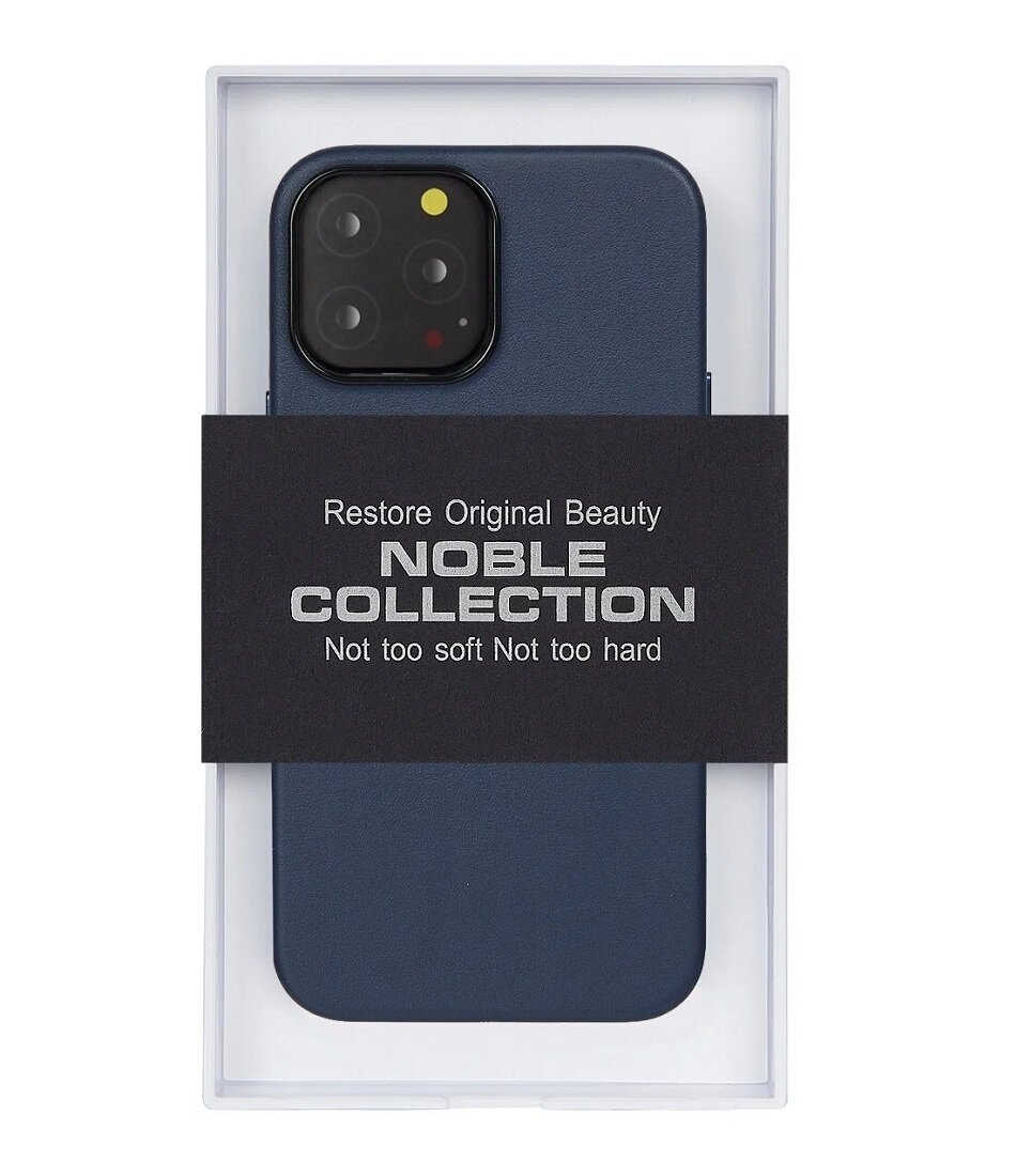 Чехол для Айфона 13 Pro Max KzDoo NOBLE COLLECTION K-Doo, искусственная кожа, темно-синий