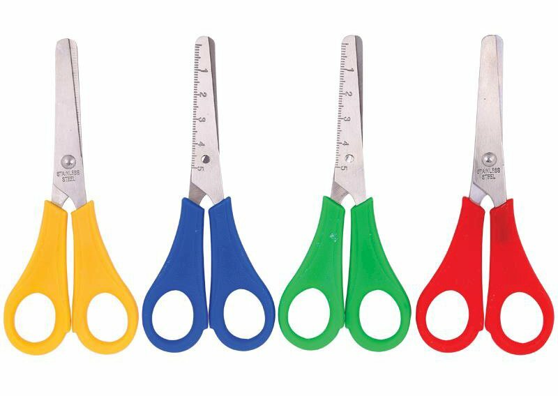 Ножницы детские Пифагор, с закругленными краями, длина 135 мм, цвет ассорти