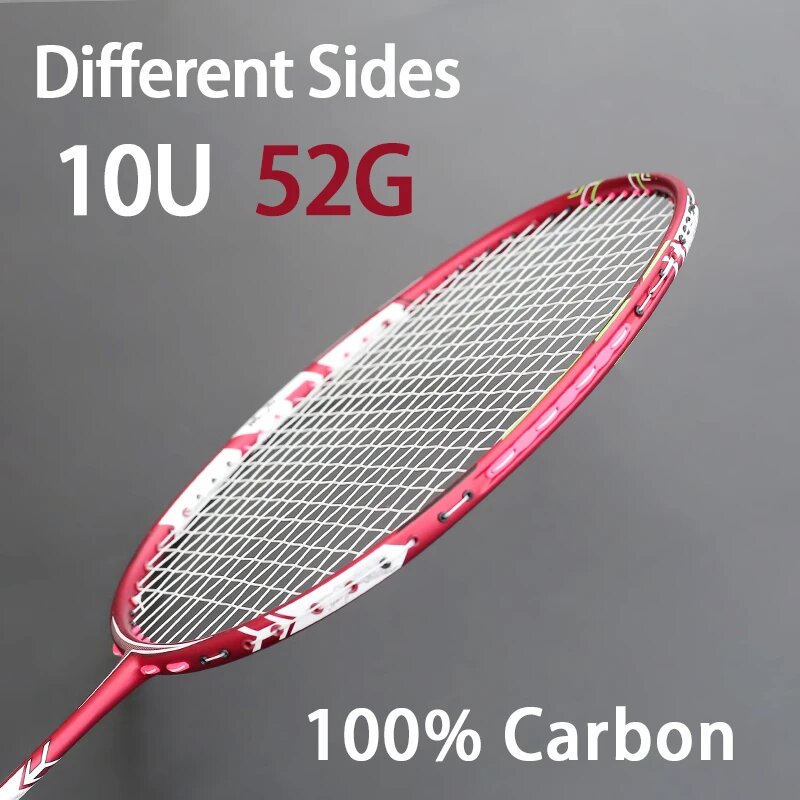 Ракетка для бадминтона Full Carbon Fiber 10U White Srings