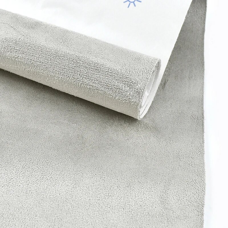 Самоклеящаяся замшевая ткань Meetee для отделки салона автомобиля 20x30cm, LightGray