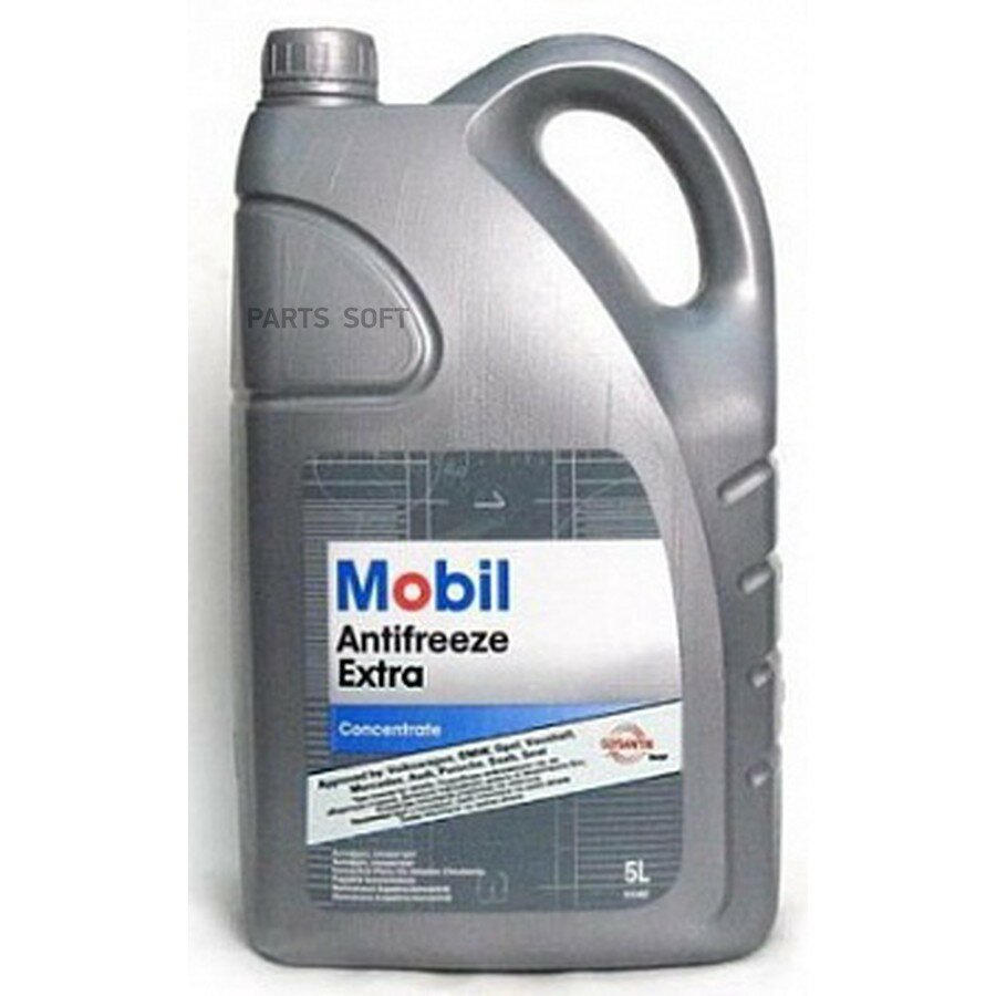 Антифриз MOBIL Antifreeze Extra концентрат сине-зеленый 5 л 151158 от официального дистрибьютора, MOBIL, артикул 151158