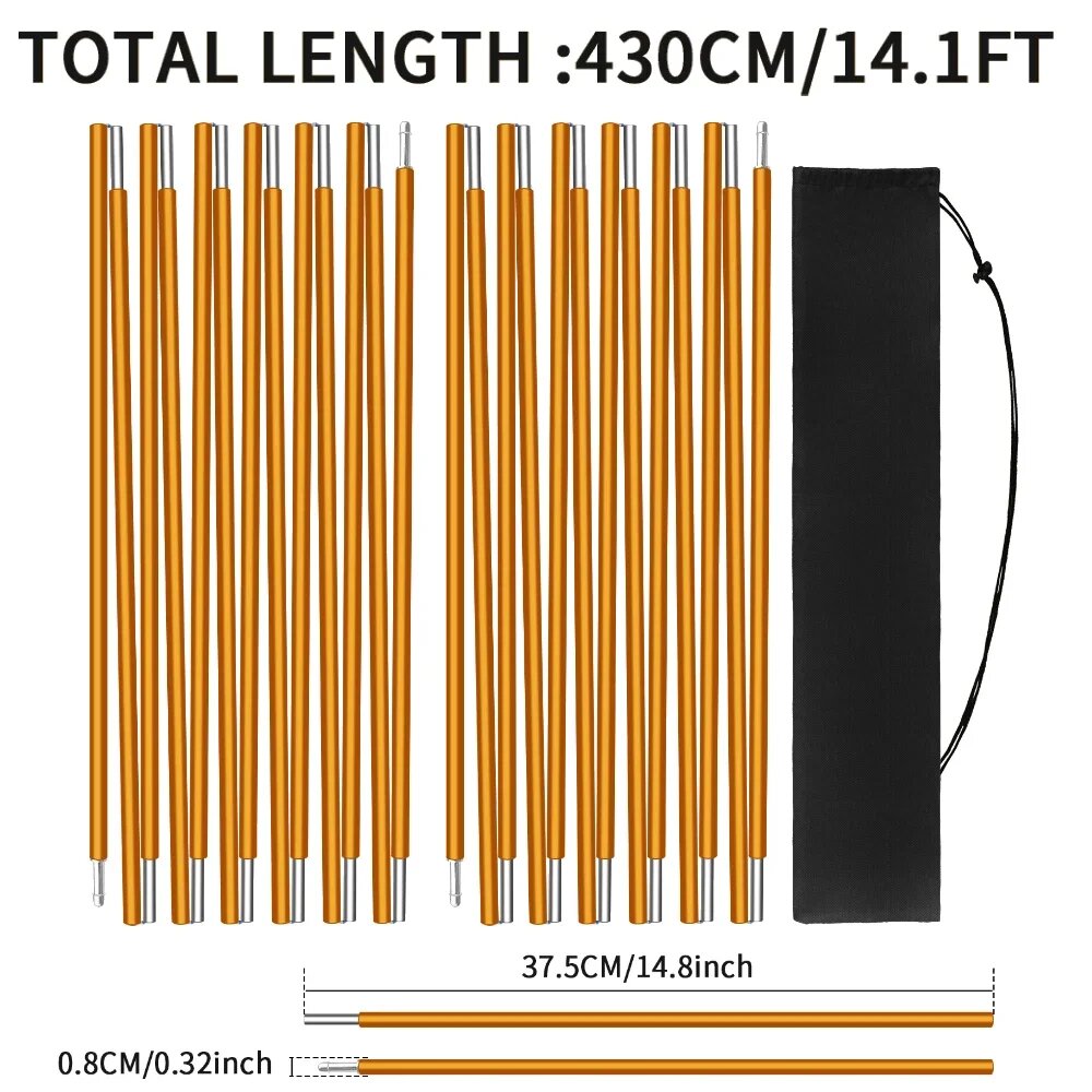 Запасные алюминиевые дуги для палаток Black Diamond 360/430 см 2Pcs Gold 4.3M