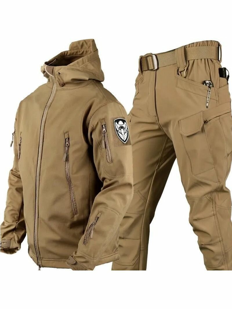 Утолщенный термокостюм из акульей кожи осень/зима