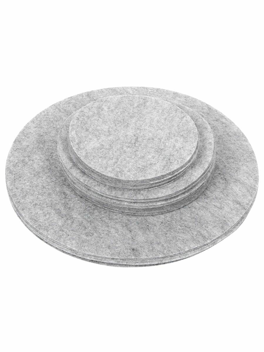 Серые мягкие фетровые разделители для кастрюль, 48 шт, разделители для кухонной посуды, форм для выпечки, посуды, защиты для штабелирования кастрюль, нескользящие и термостойкие