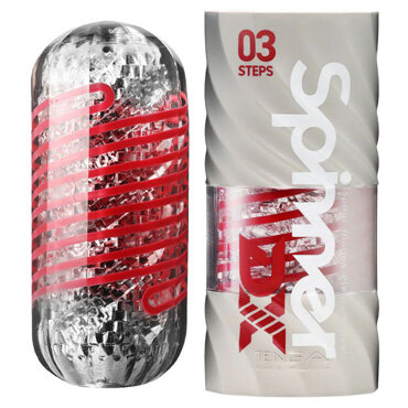 79199 Tenga Spinner DX 03 STEPS. Многоразовый мастурбатор со спиральным механизмом