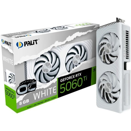 Видеокарта Palit GeForce RTX 5060 Ti WHITE OC 8G