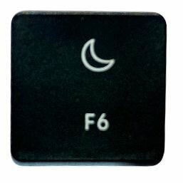 Клавиша, кнопка "F6" для MacBook Air 13, 15 / MacBook Pro 13, 14, 16, M1 M2 M3 M4 2020-2026, Европейская раскладка-UK/Американская расклада-US, Цвет: Черный