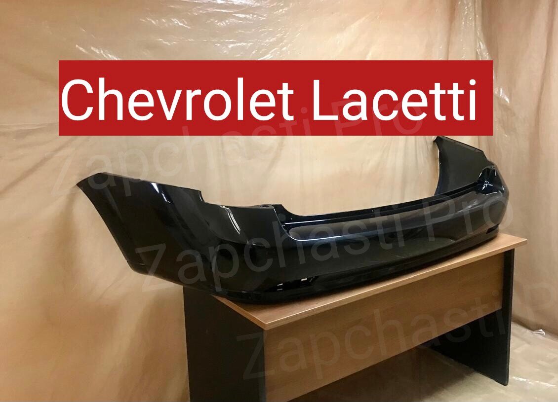 Бампер задний Chevrolet Lacetti, для универсала, цвет чёрный Шевроле Лачетти 2004-2013