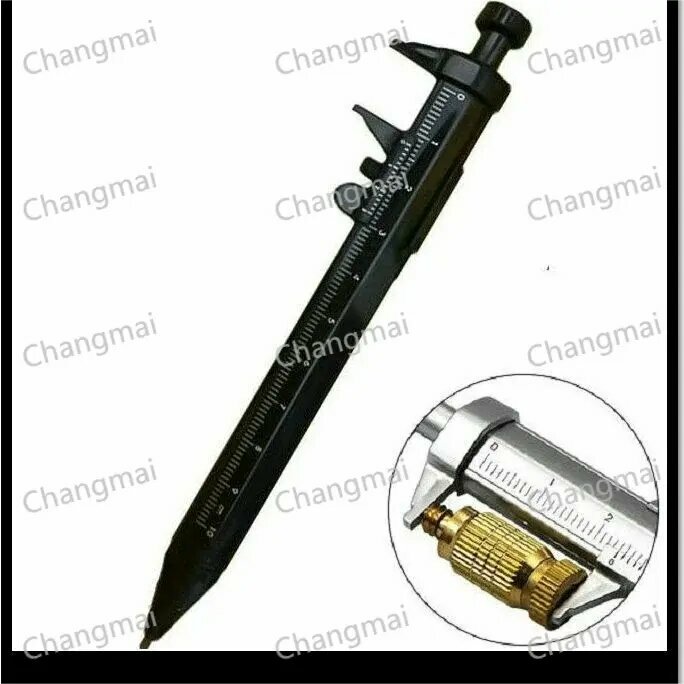 Многофункциональная гелевая ручка 1,0 мм штангенциркуль роликовый шариковый канцелярский шариковые ручки синего цвета