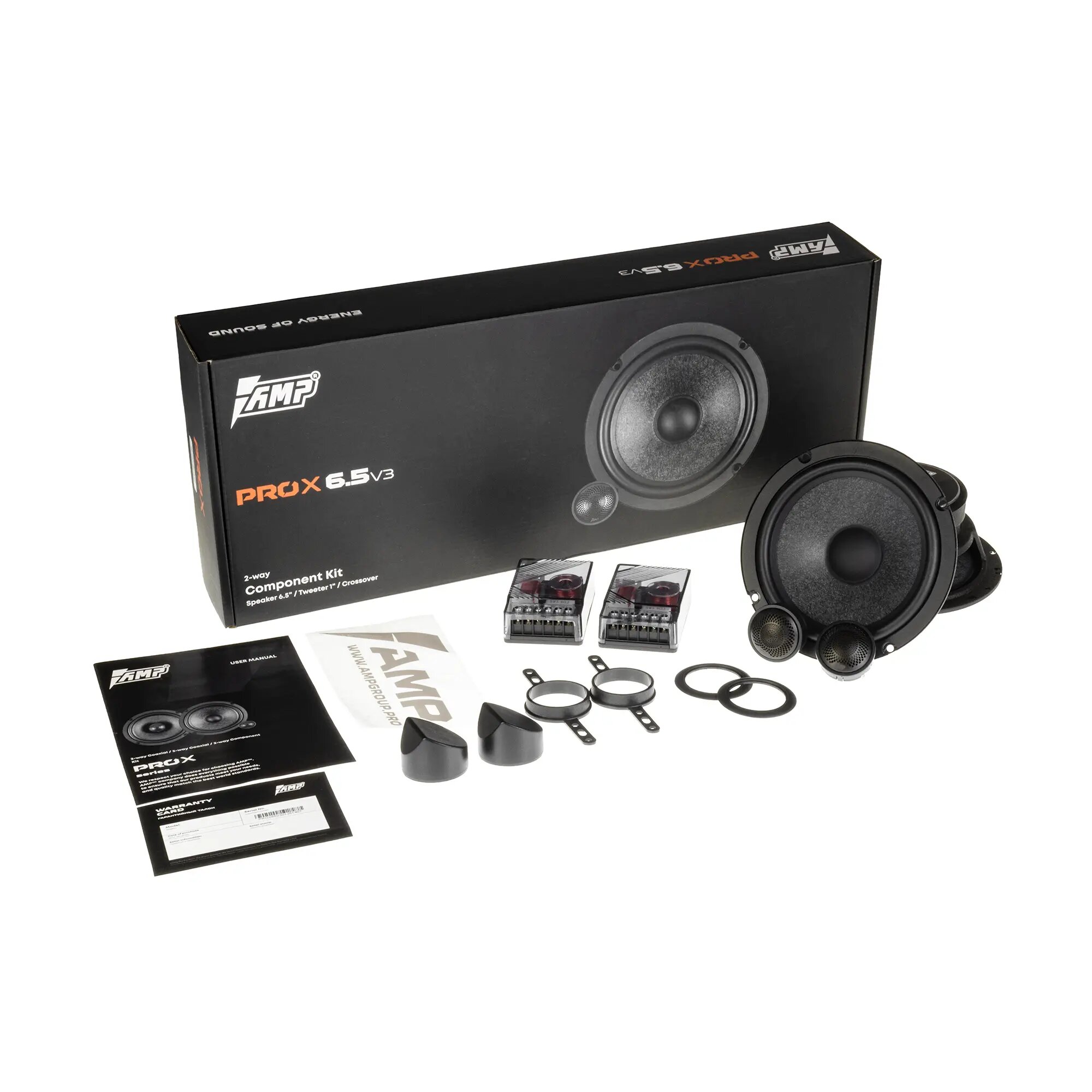 Акустика компонентная AMP PRO X 6.5 v3, 125/250 Вт, 6.5", 2 динамика