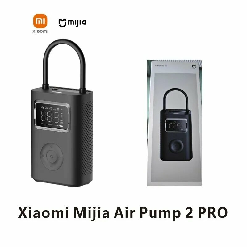 Портативный компрессор Xiaomi Mijia Air Pump, 150 psi, черный, черный мат