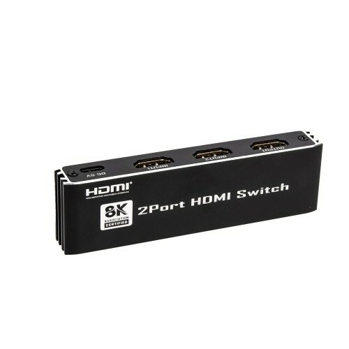 Коммутатор HDMI KS-is, для двух источников сигнала, пульт ДУ, черный