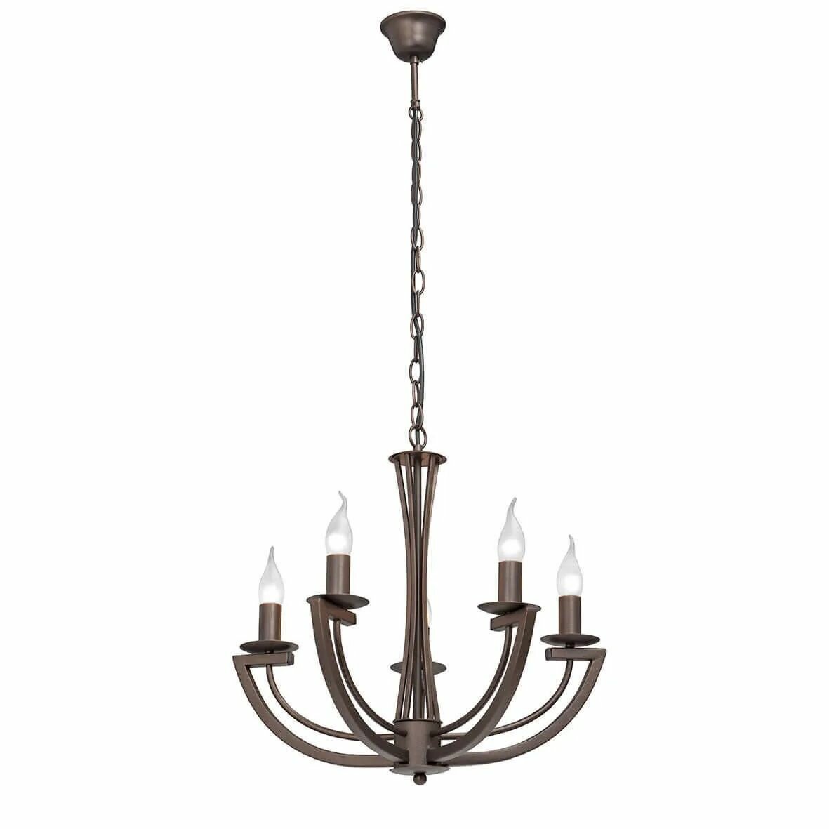 Люстра Vitaluce V3295-1/5 5 лампочек, цоколь E14 40Вт коричневый