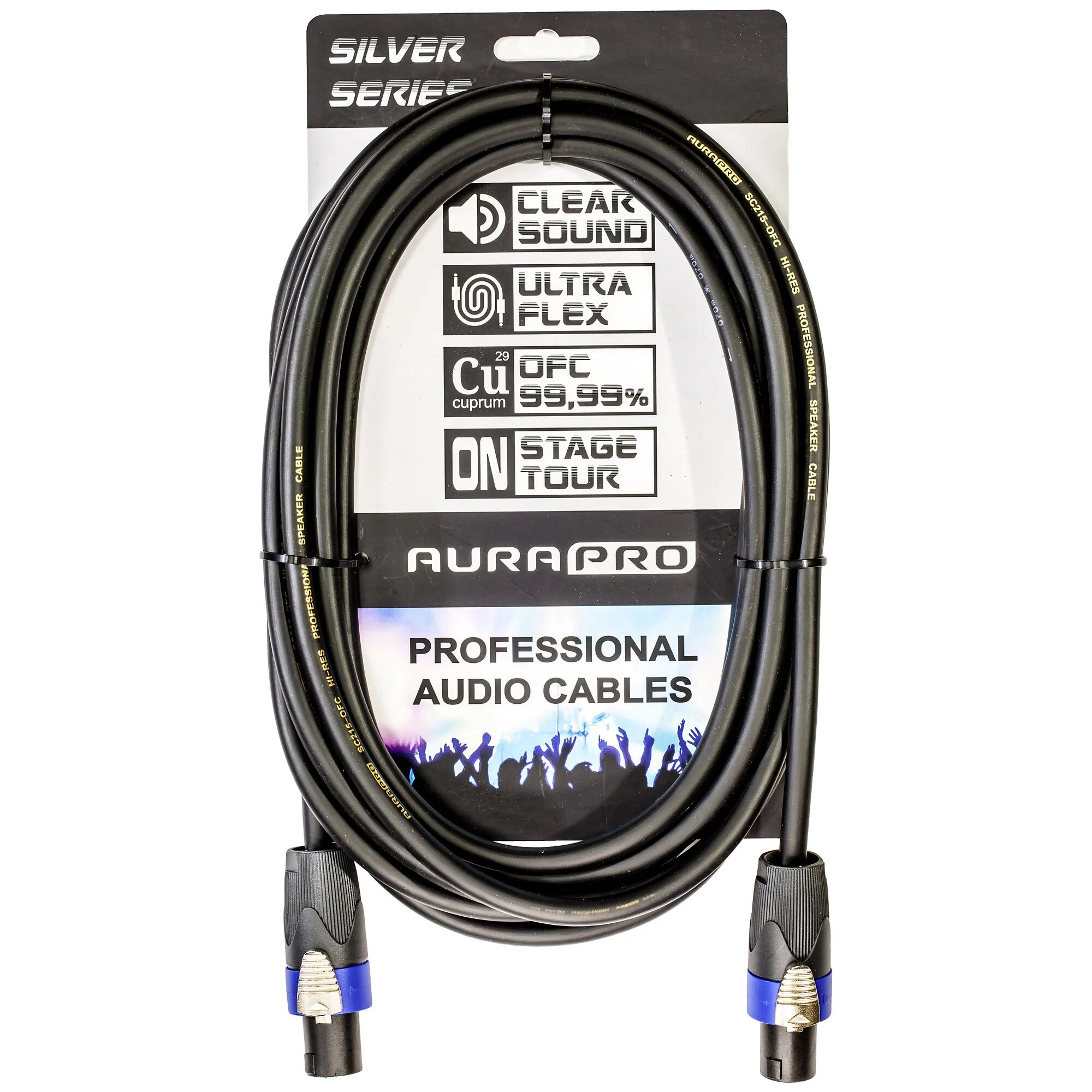 Профессиональный акустический кабель AuraPRO SLV-215-SP/SP-5m