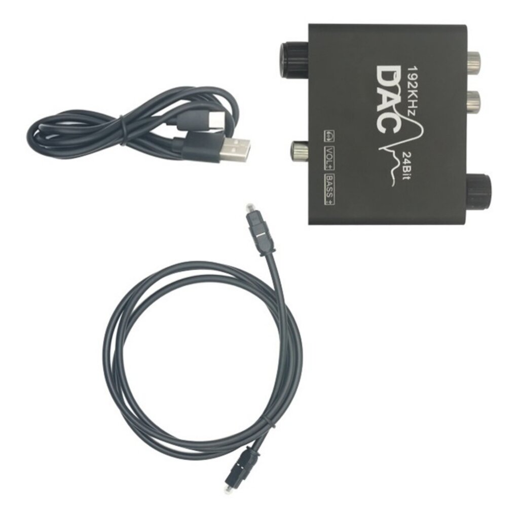 Портативный преобразователь звука с частотой 192 Гц в цифроаналоговый преобразователь, Цифровой SPDIF в Аналоговый 3,5-миллиметровый Адаптер