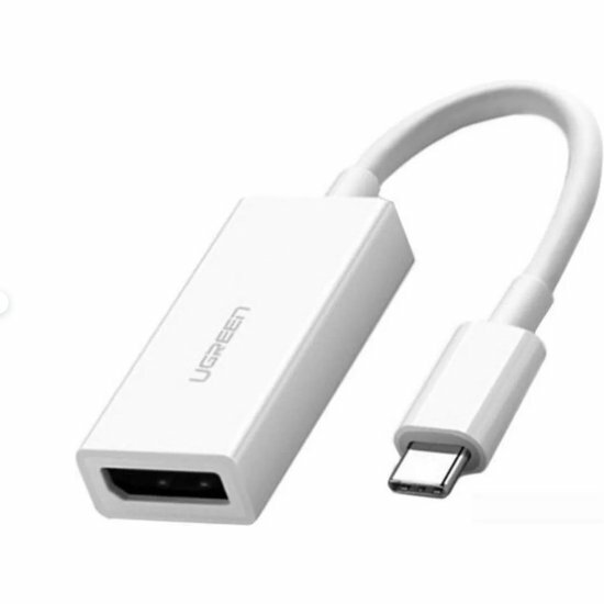 Адаптер Ugreen , USB-C - Display Port, 4K, 60Гц, 0,15м, белый(40372)