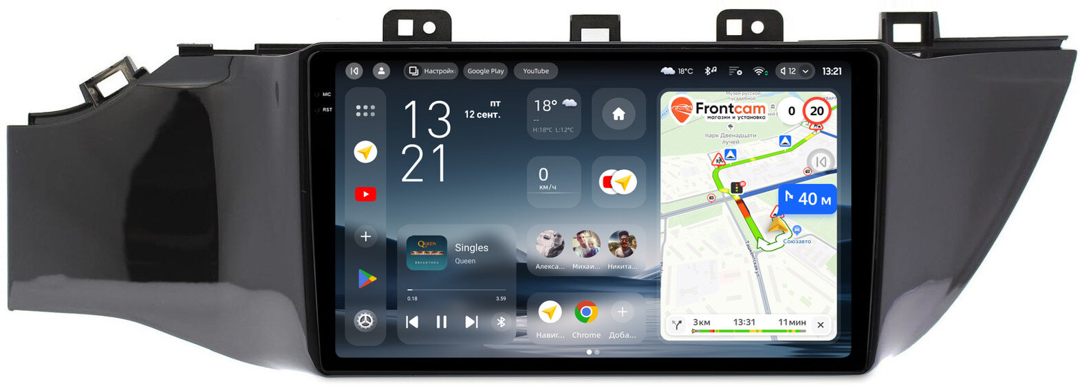 Штатная магнитола Teyes CC4 Pro 2K 8/128 9.5" RM-9078 Android 13 (4G-SIM, DSP, QLed, AI) (без кнопки) Kia Rio 4, Rio X-Line 2017-2020