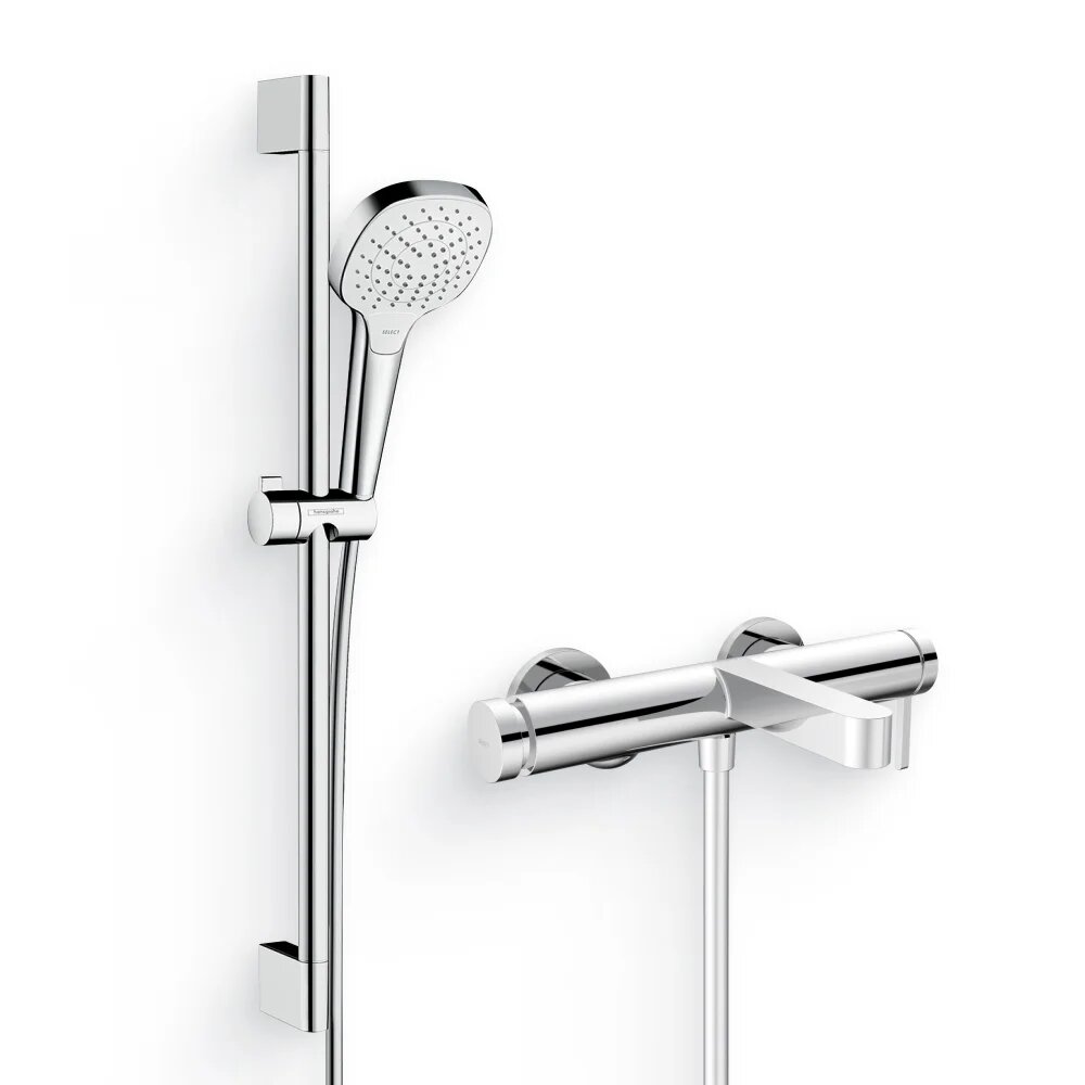 Душевой комплект Гарнитур Hansgrohe Croma Select E Vario 26582400 / Смеситель Finoris 76420000, хром