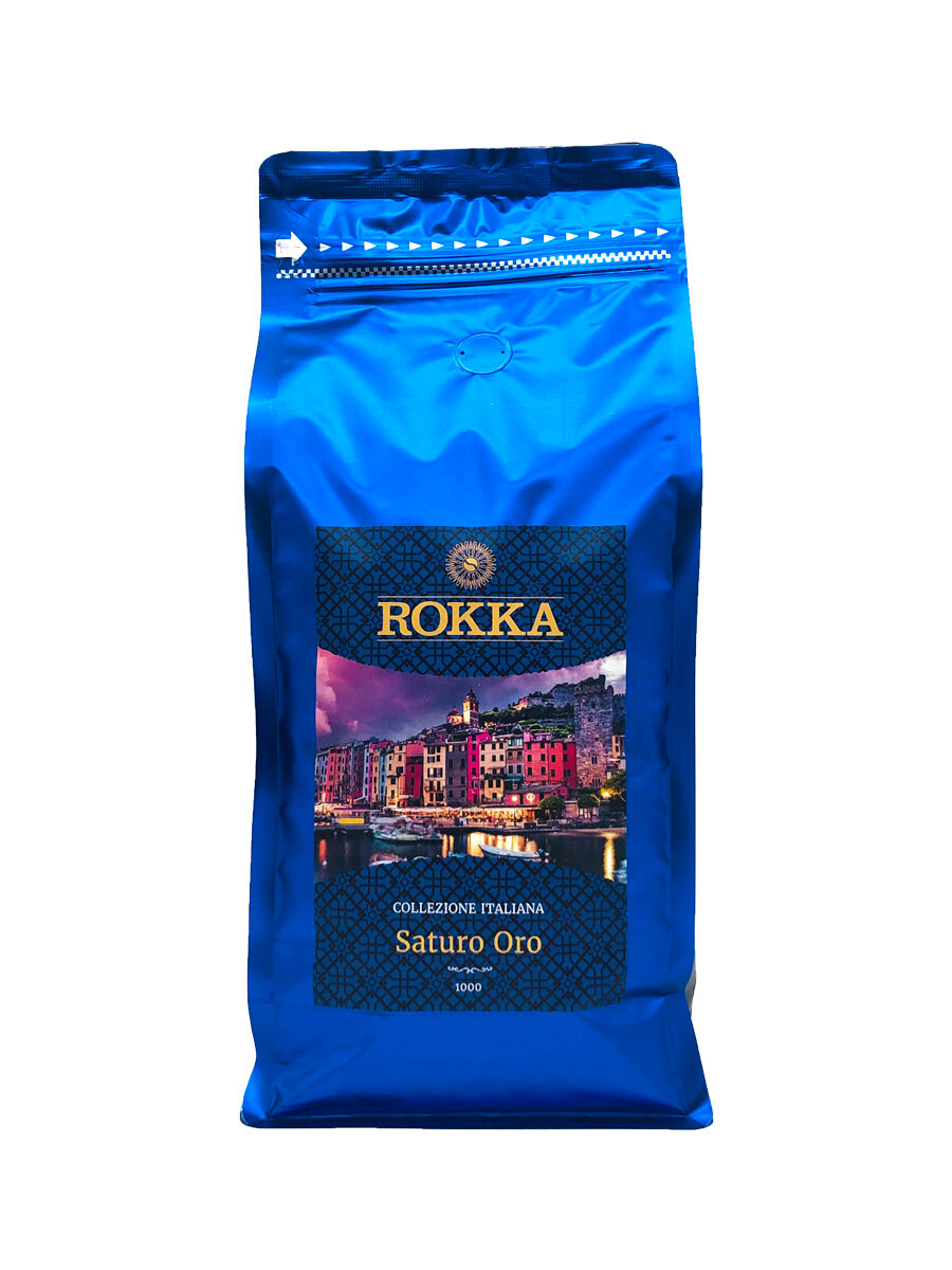 Кофе в зернах Rokka Saturo Oro, арабика/робуста, Бразилия/Вьетнам
