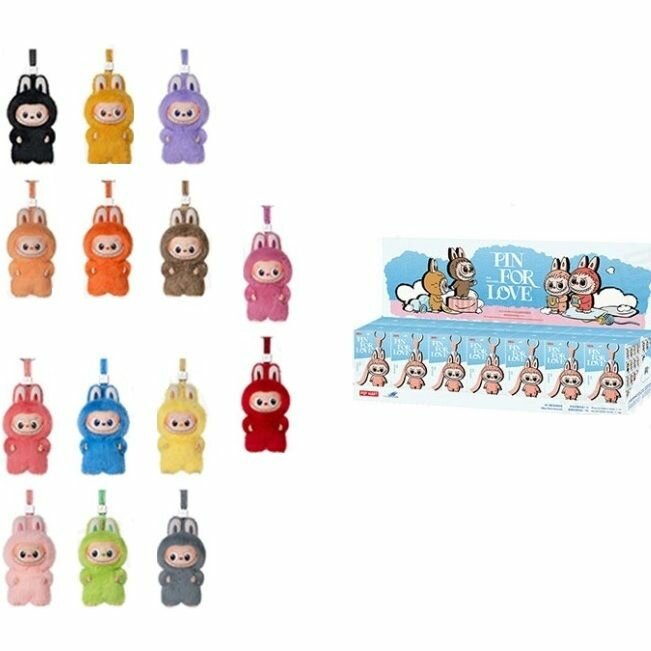 Игрушка-брелок лабубу оригинал - PIN FOR LOVE (N-Z) SERIES 4.0 11CM - POP MART LABUBU THE MONSTERS