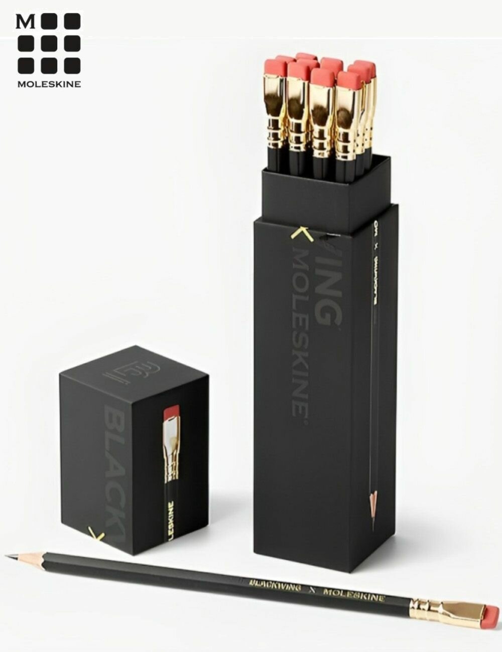 Набор твердых графитовых карандашей FIRM Blackwing x Moleskine, 12 шт. в футляре