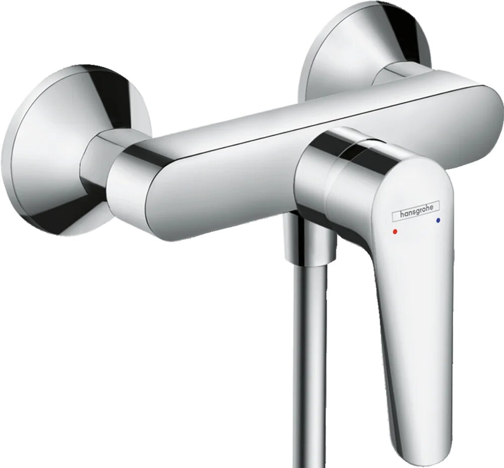 Смеситель для душа Hansgrohe Logis E 71610000 хром, глянцевый, настенный, латунный, однорычажный, без лейки, смеситель для ванны с душем