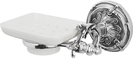 Мыльница Art&Max Barocco AM-1786-Cr настенная, керамическая, хром