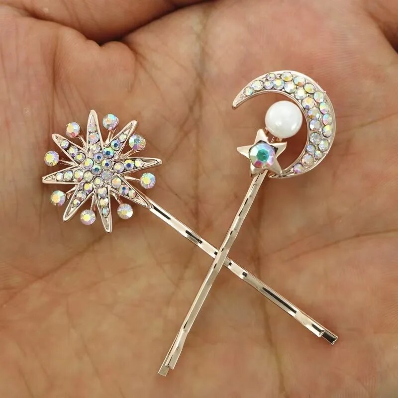 Заколки для волос OneckOha с луной и звездой