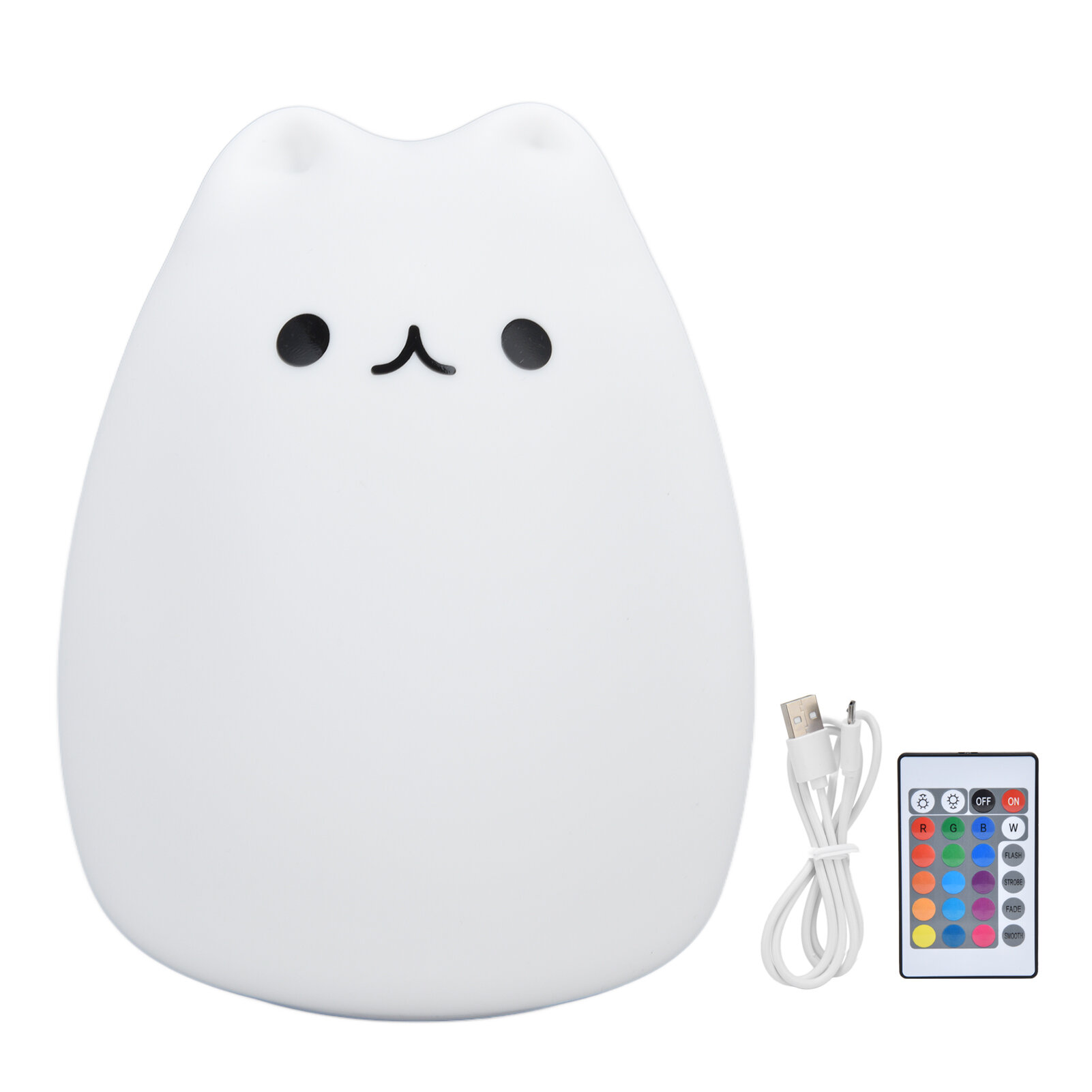 Силиконовый светодиодный ночной свет пульт дистанционного управления USB Зарядка красочная кошачья свет для спальнипопулярной кошки